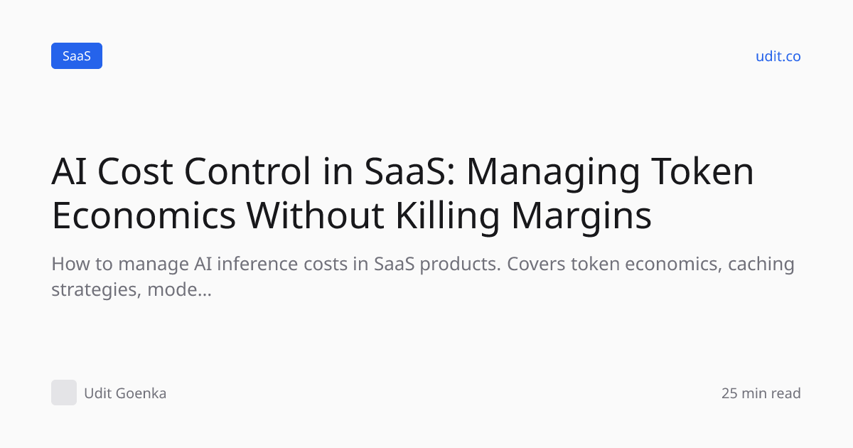 AI Cost Control in SaaS: Managing Token Economics Without K…