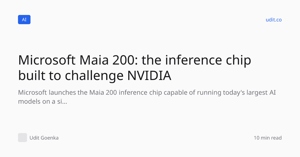 Microsoft Maia 200: the inference chip built to challenge N…